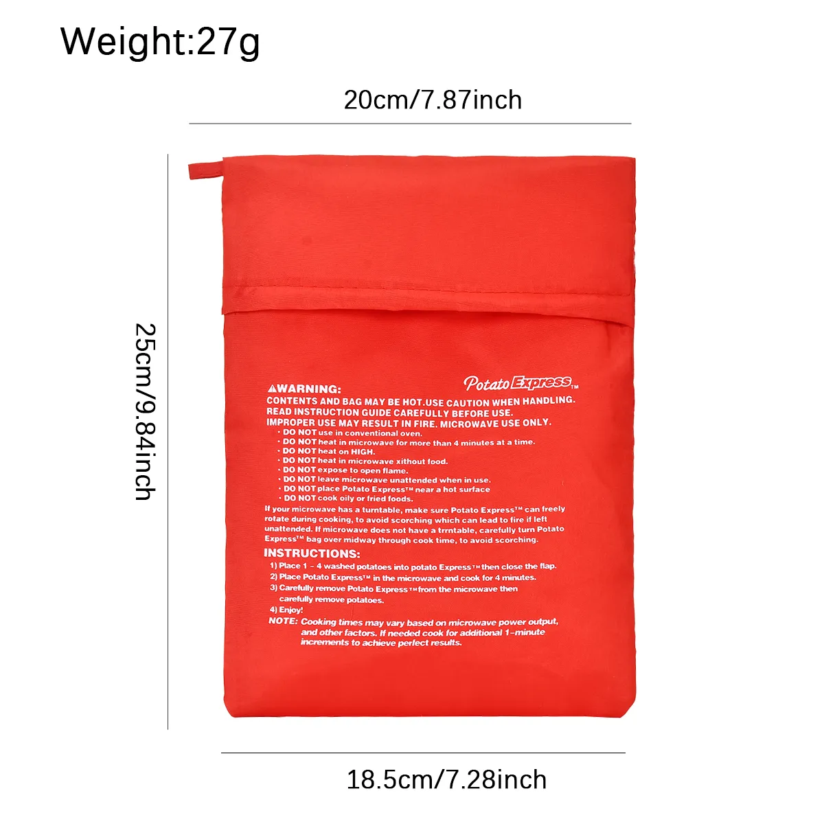 DHgate.com:1pc Microwave Potato Bag, Reusable Red Pouch Cooks Potatoes ...