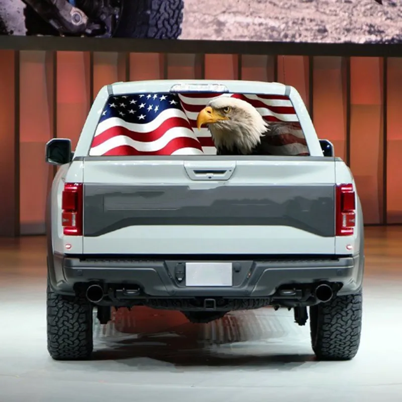 AMERICAN Truck Rear Window Tint - UV Stamped banner printing near me ...