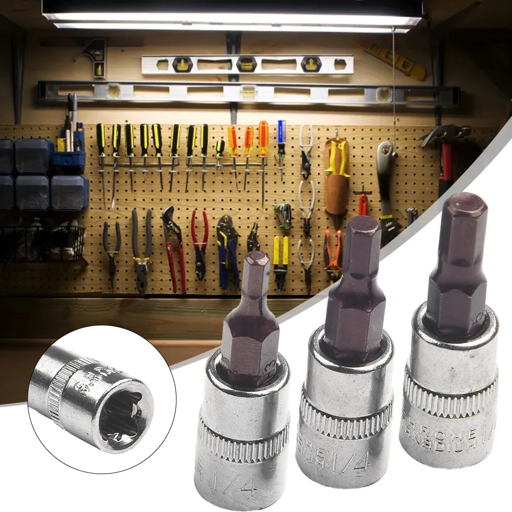 8-Piece Hex Bit Socket Set with Square Socket Wrench, Ratchet Socket ...