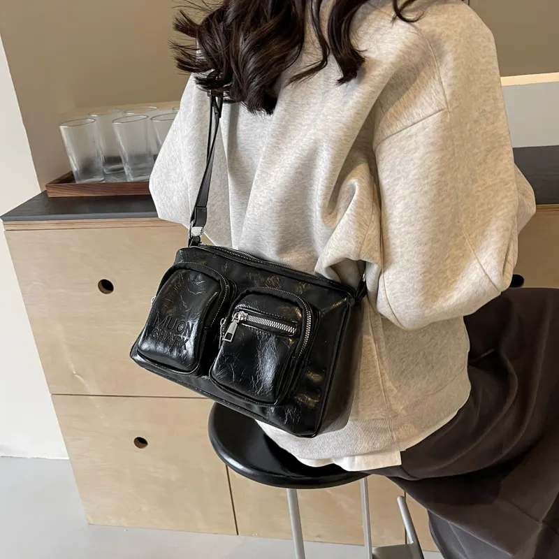 Silver Shoulder Handbags for Women - Stylish Double Pocket Crossbody ...