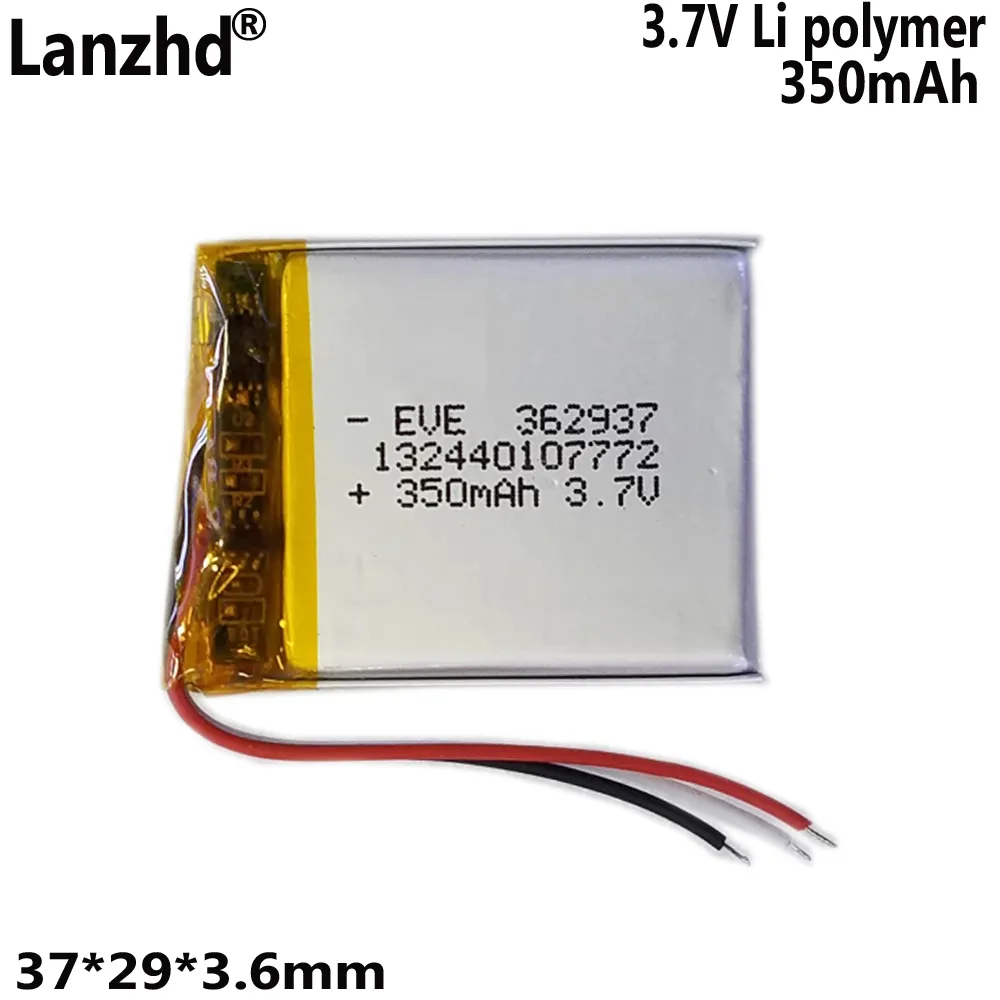 7V 350mAh Lithium Battery - Dashcam, Watch, MP3 Replacement Battery ...