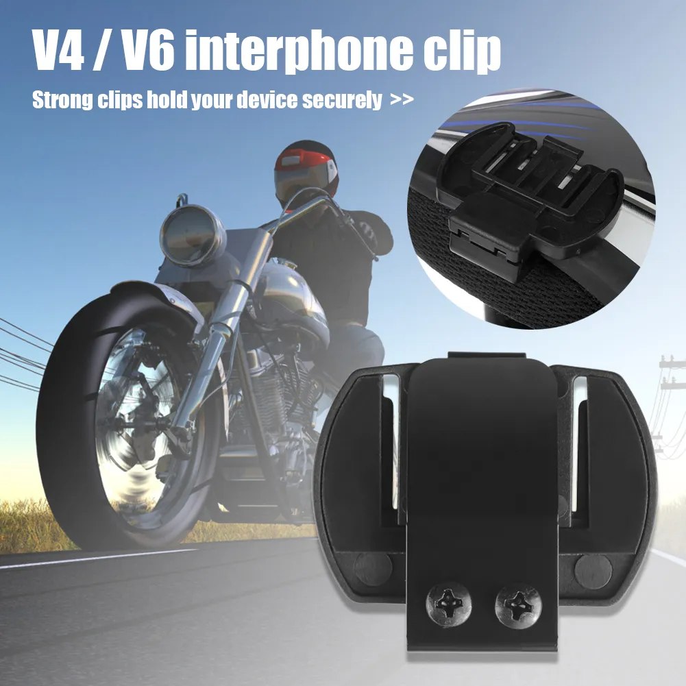 5-Pack Universal Helmet Headset Clip, Bluetooth Intercom Bracket Stand for V4 & V6 Motorcycle ...