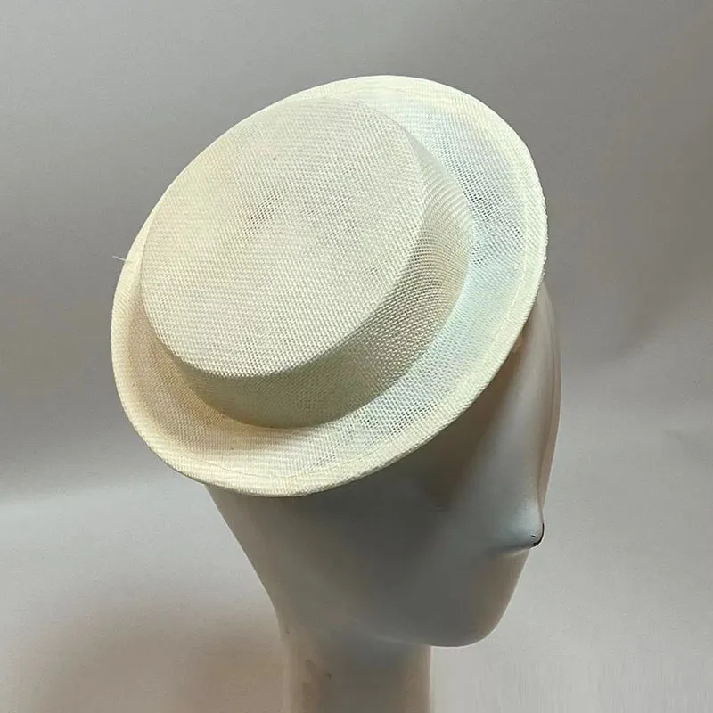 Mini Top Hat Handmade Small Boater Hat for Spring Summer Wedding Party ...