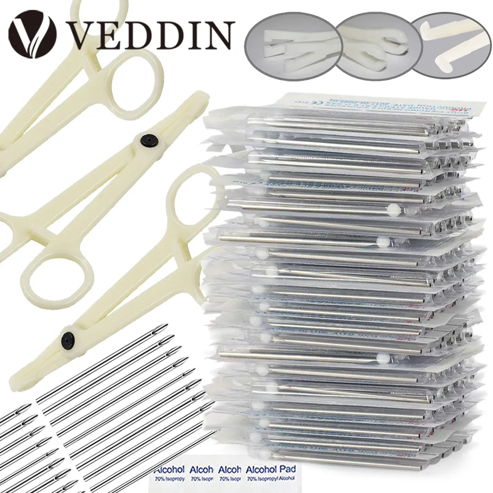 Acrylic Body Piercing Kit Disposable Needles, Forceps & Pliers For Ear ...