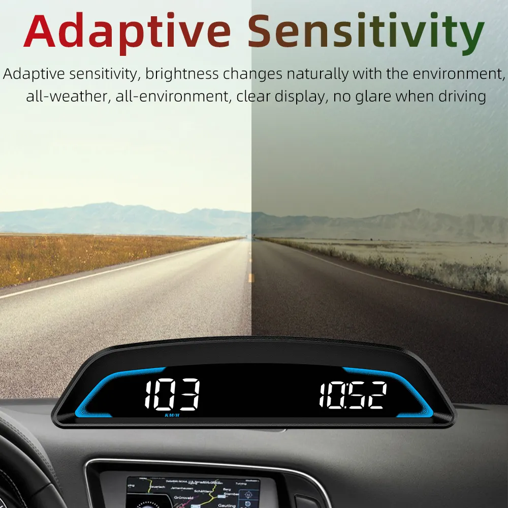 GPS Windshield Display: HD Car Heads Up Display HUD OBD2 Speedometer ...