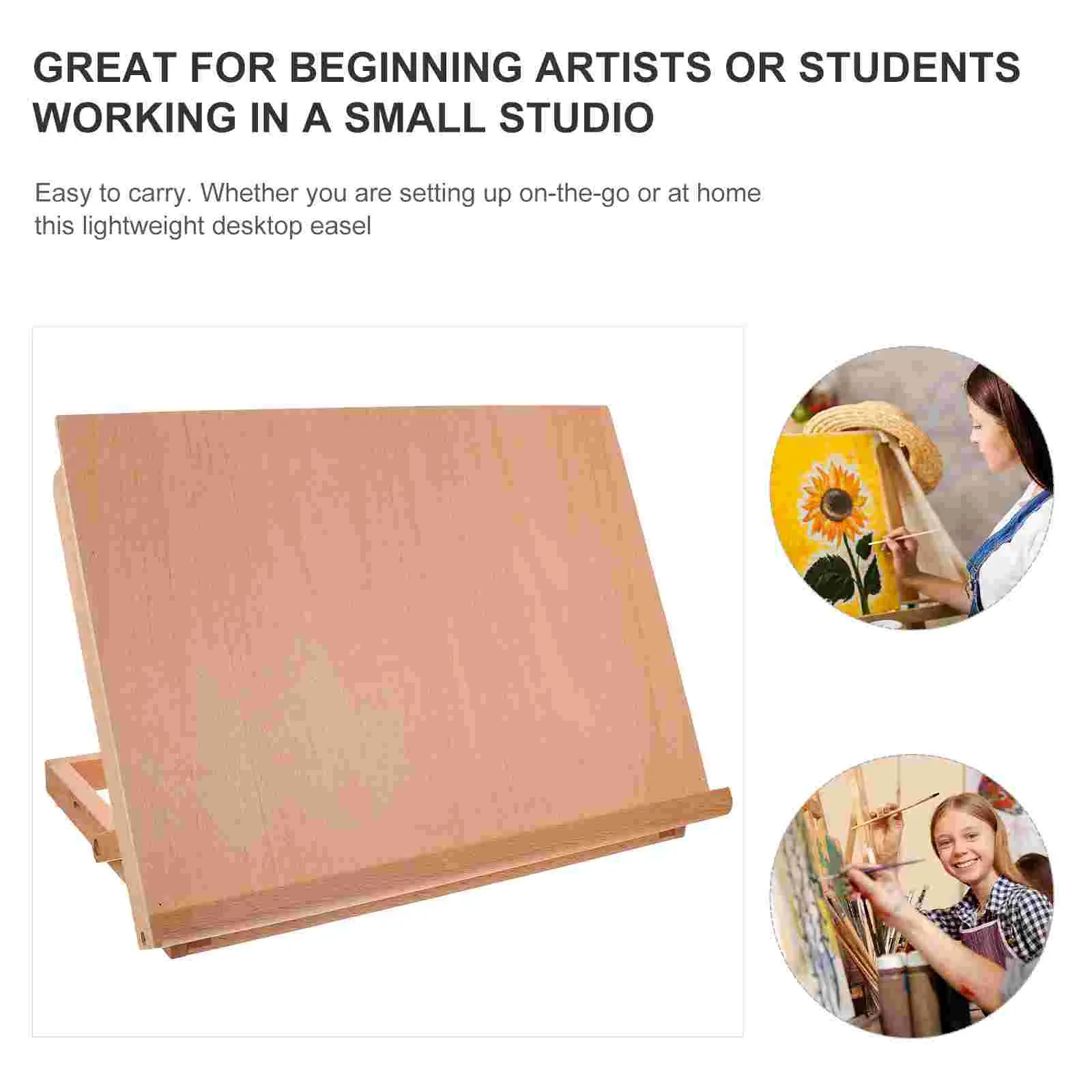 Adjustable Wooden Drawing Board: Desktop Easel Foldable Design For ...