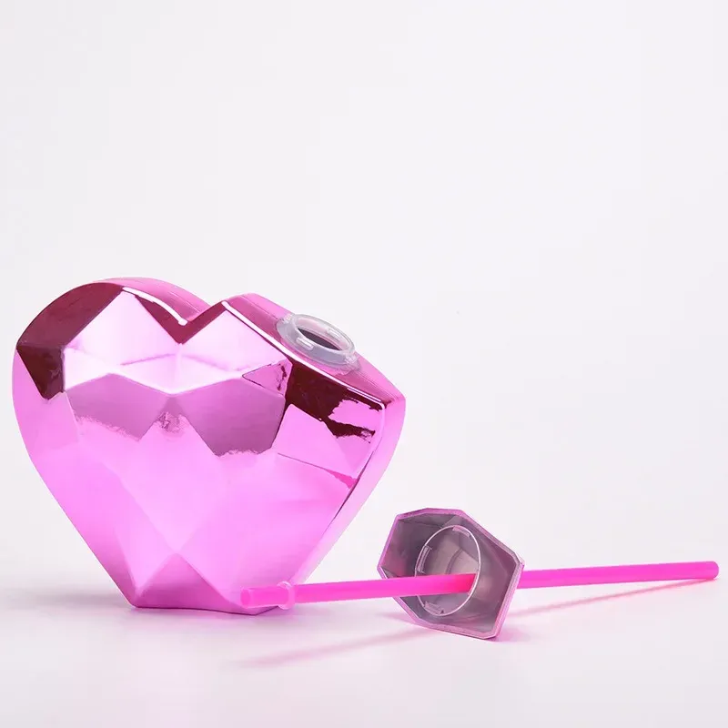Heart-Shaped Water Cup, Creative Plastic Sippy Cup, 520 Love Cup ...
