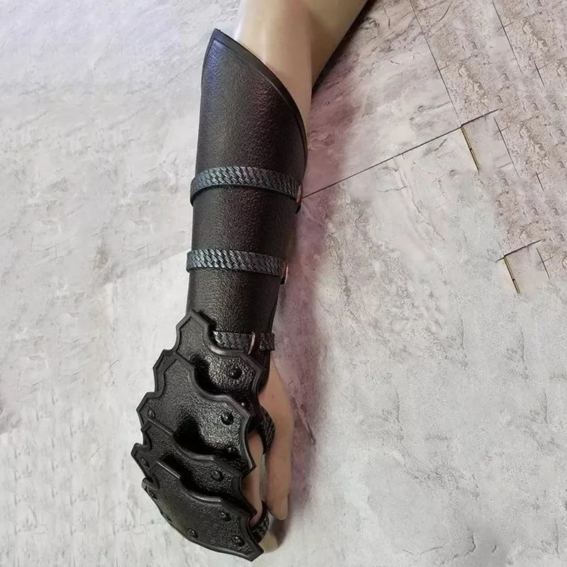 Medieval Steampunk Viking Knight Warrior Larp Cosplay Faux Leather Arm ...