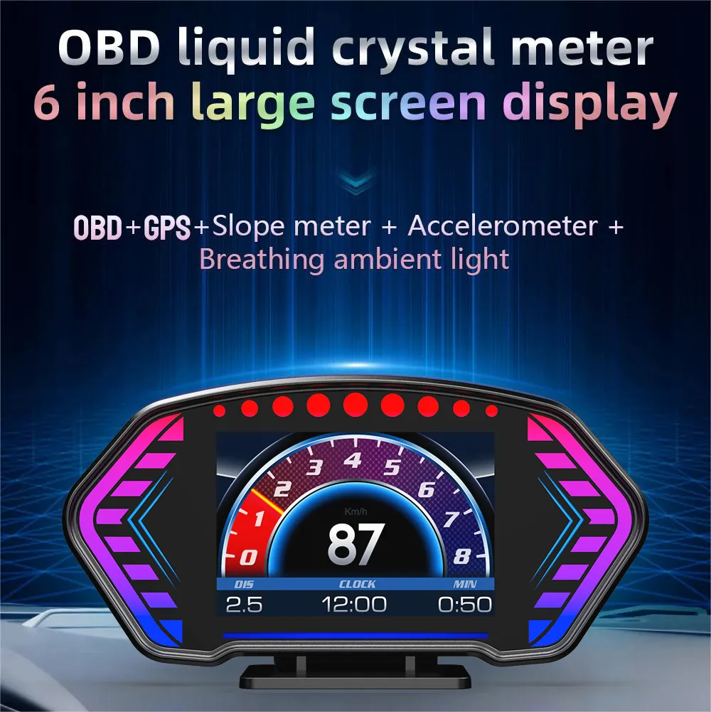 ANCEL P3 HUD Car Digital Display System: Real-Time OBD2+GPS Data ...