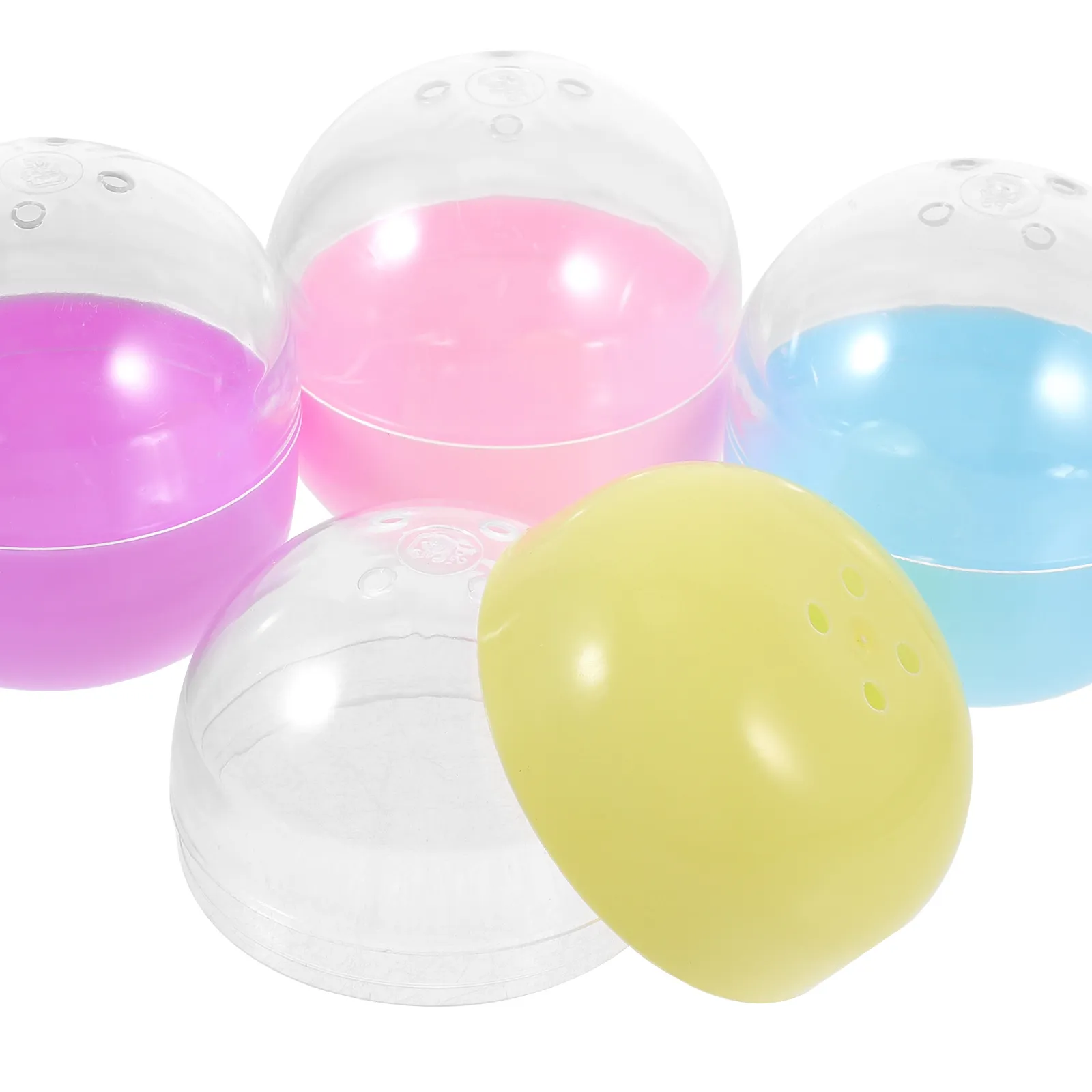 50-Pack of 65mm Mini Plastic Bubble toy capsule machine - Fillable Toy Containers for Gumball Vends