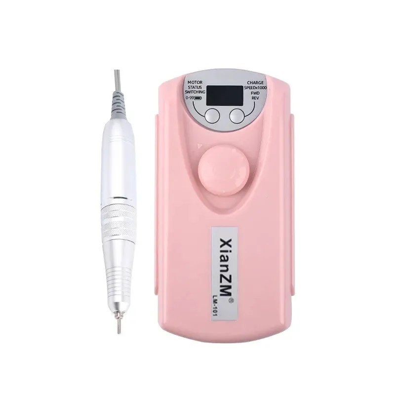 Rechargeable Nail Drill Machine, 35000RPM Portable Wireless Manicure ...