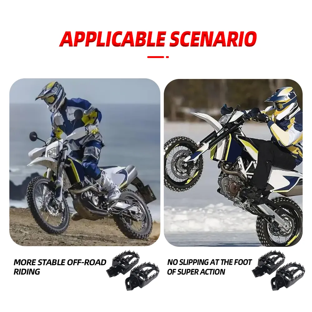 '24CNC Aluminum Alloy Foot Pegs Footrests Pedals Rests for Husqvarna ...