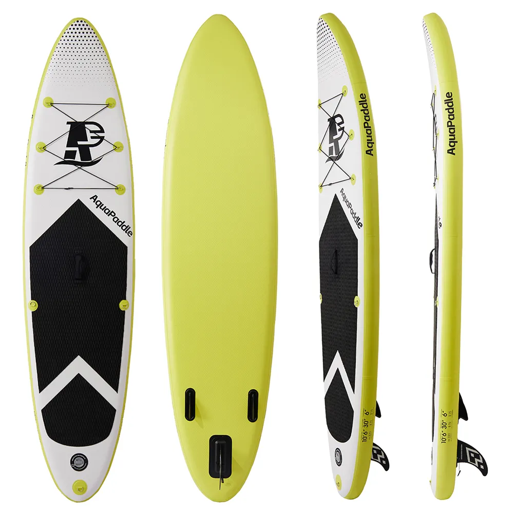 Durable 10' Inflatable Stand-Up Surfboard with Pump for Seaside Beach ...