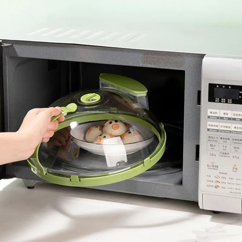 Clear Microwave Splatter Covers Adjustable Venting Lid For Steaming And ...