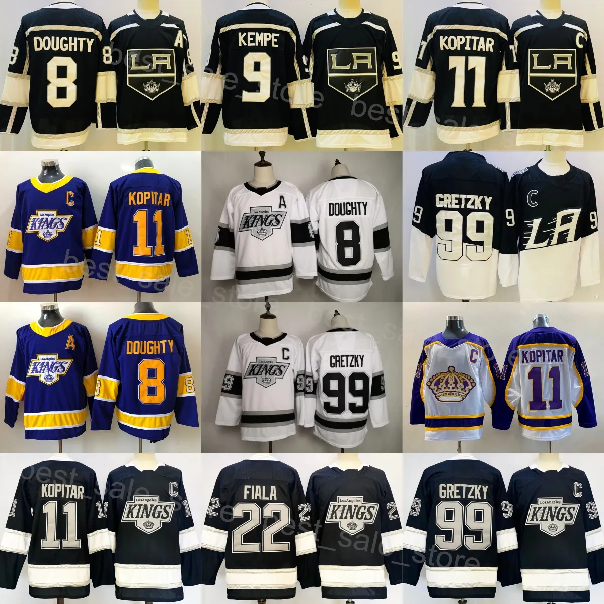 LA Kings Hockey Jersey: Drew Doughty, Anze Kopitar, Kevin Fiala, Adrian ...