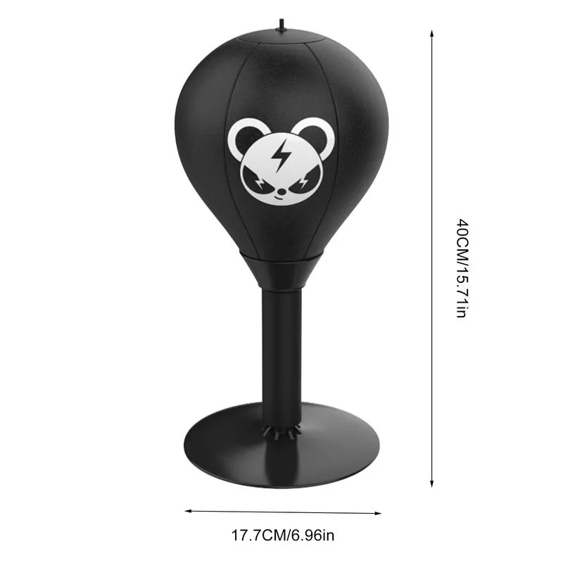 Strong Suction Desk Punching Bag: Portable PU Leather Boxing Training ...