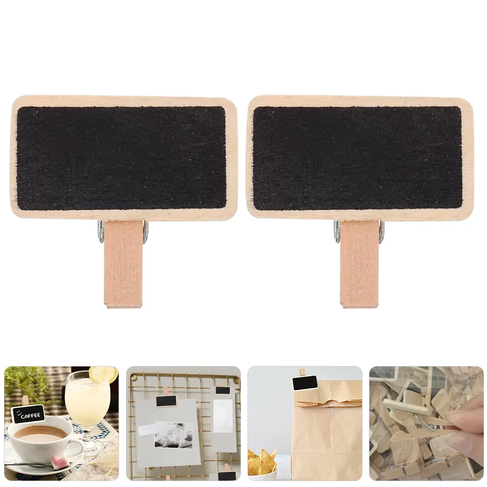 Mini Blackboard Message Clamps Memo Clip Memorandum Chalkboards Marker ...
