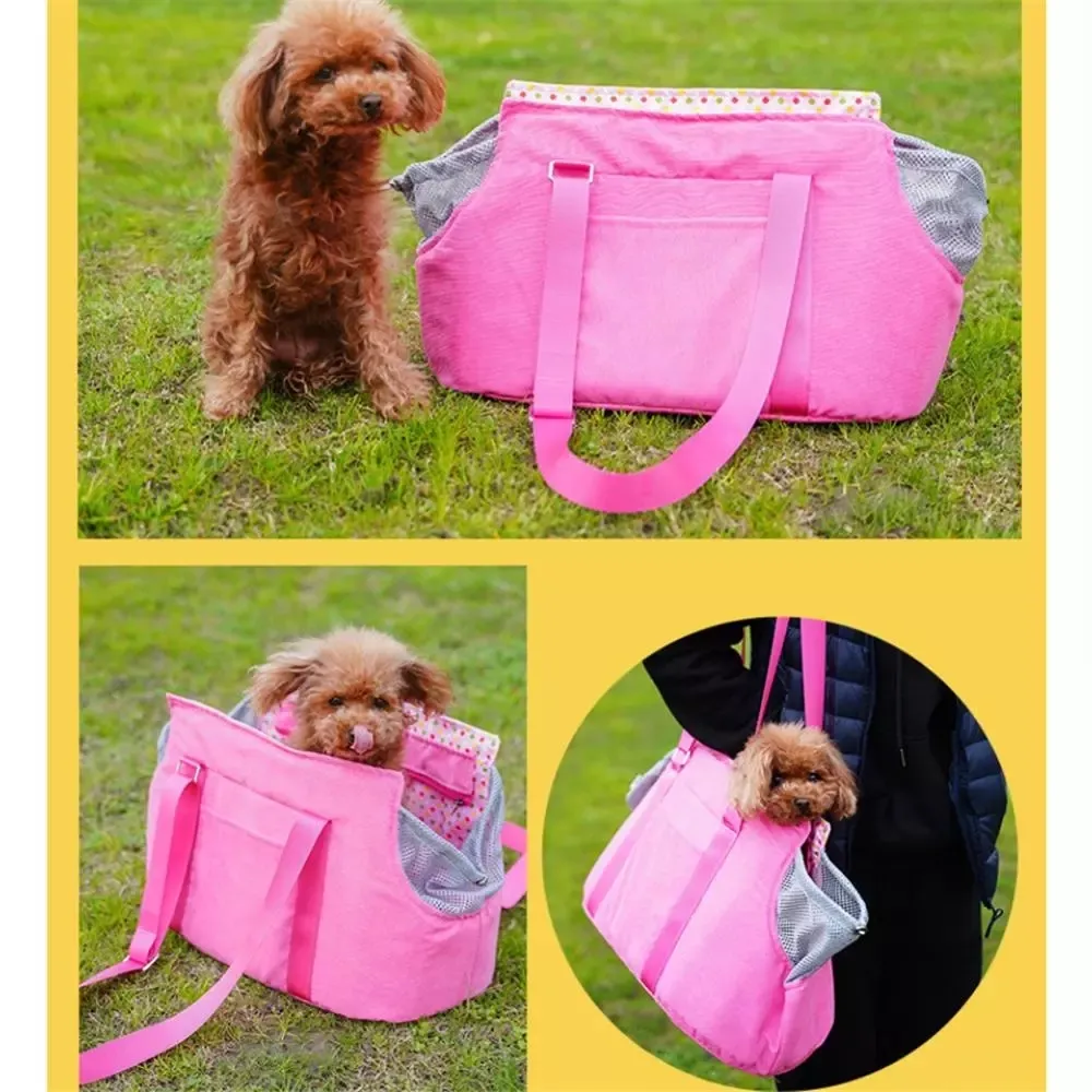 Portable Pet Carrier Backpack: Mesh Front Travel Tote for Small Dogs ...
