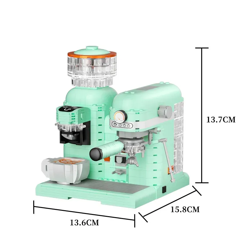 Knew Built Coffee Machine and Bean Grinder Micro Mini Building Blocks ...