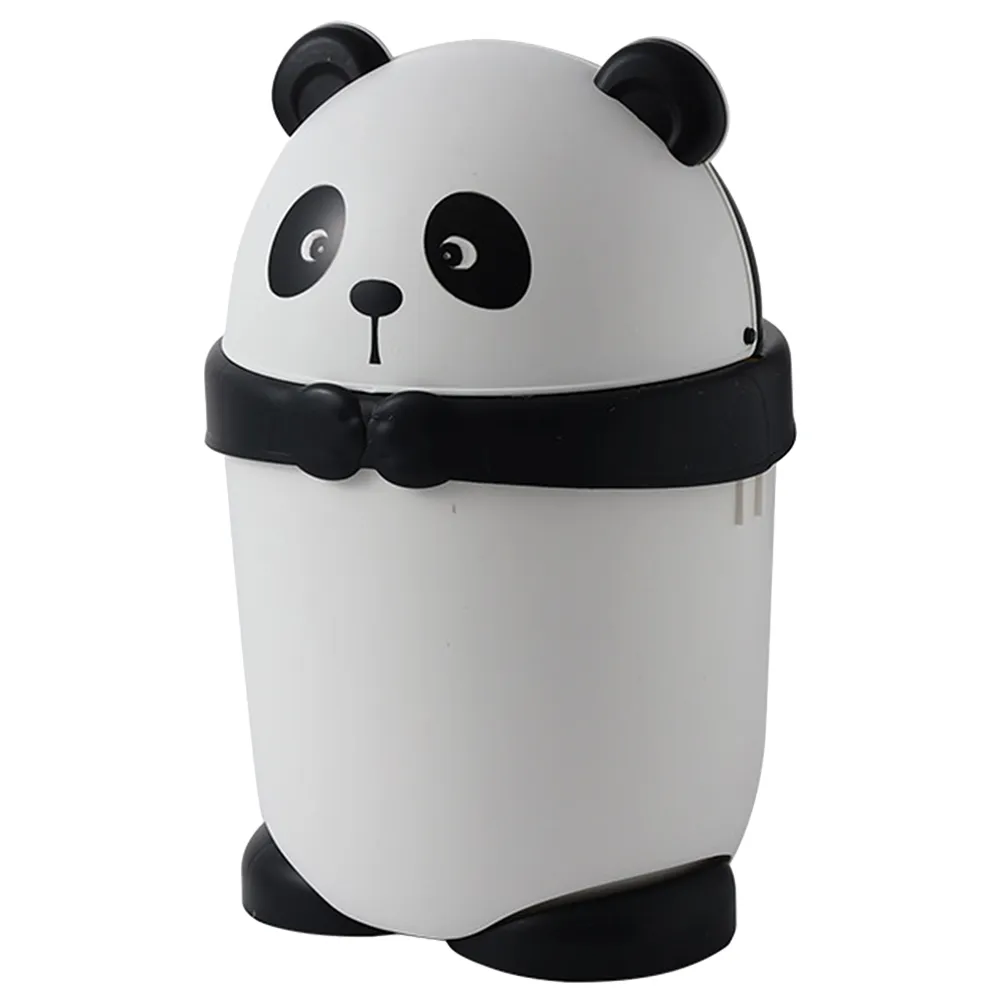 Panda Litter-Shaped Plastic garbage trash can for Bathroom and Office ...
