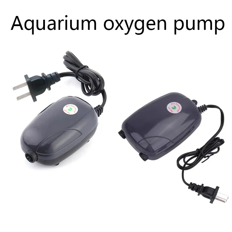 Aquarium Air Pump Fish Tank Mini Compressor Single Double Outlet With ...