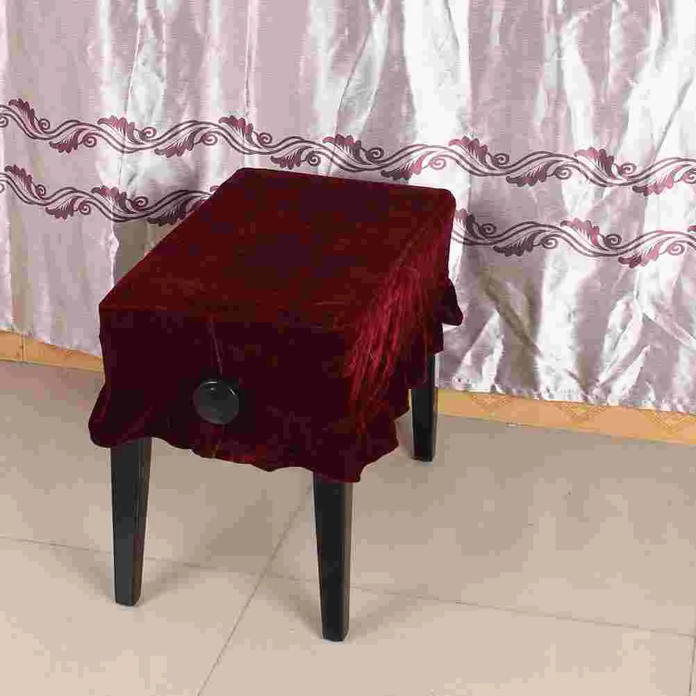 Pleuche Piano Stool Cover: Soft Plush Seat Protector Bench Cover for ...