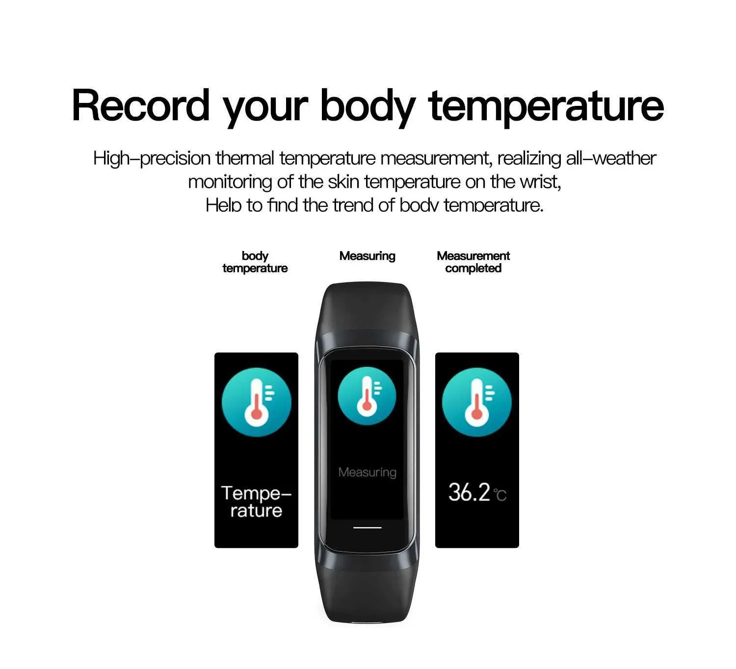 Premium AMOLED Sports Smart Band: Waterproof Fitness Tracker with Heart ...