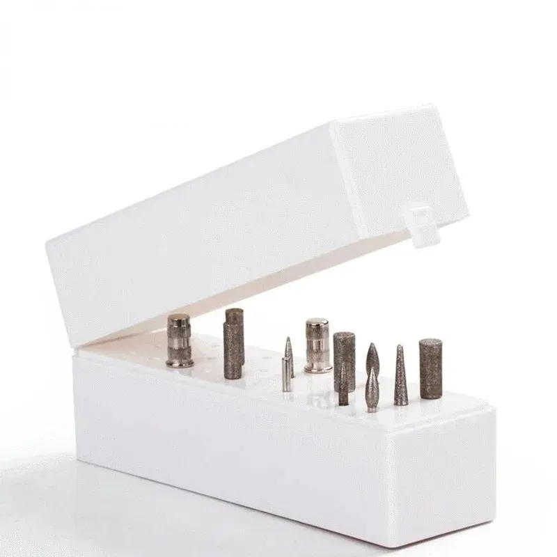 30 Holes Nail Drill Bit Holder, Clear Acrylic Nail Art Drill Bits ...