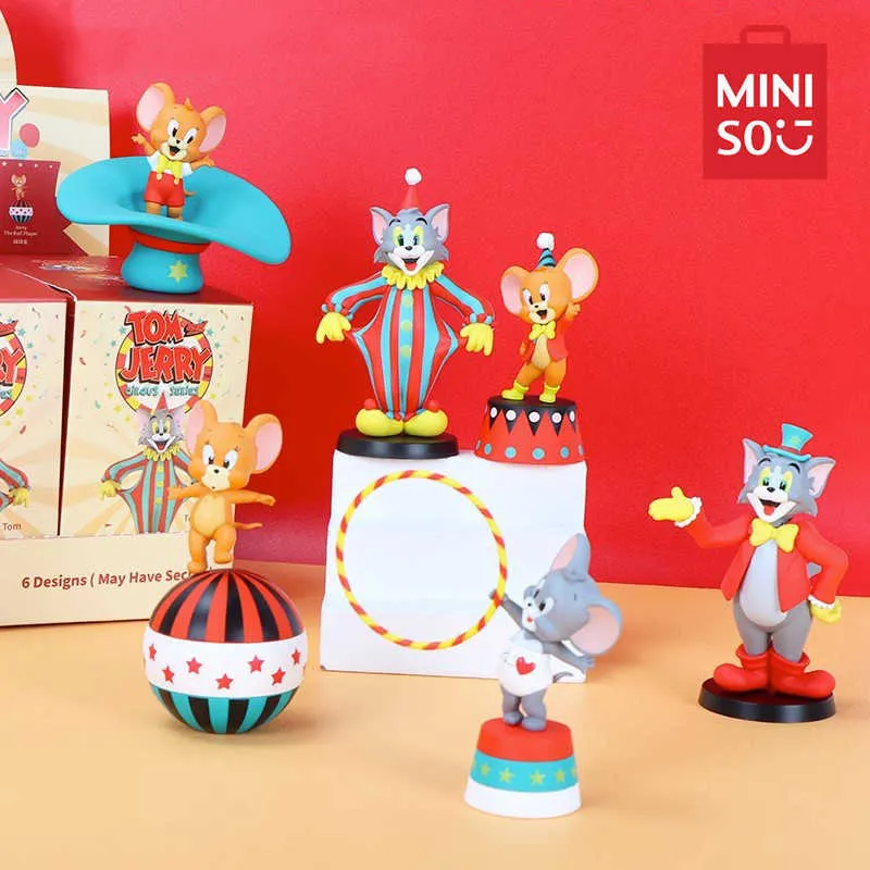 Kawaii Miniso Tom Jerry Circus Blind Box Perfect Cute Desktop Decor And ...