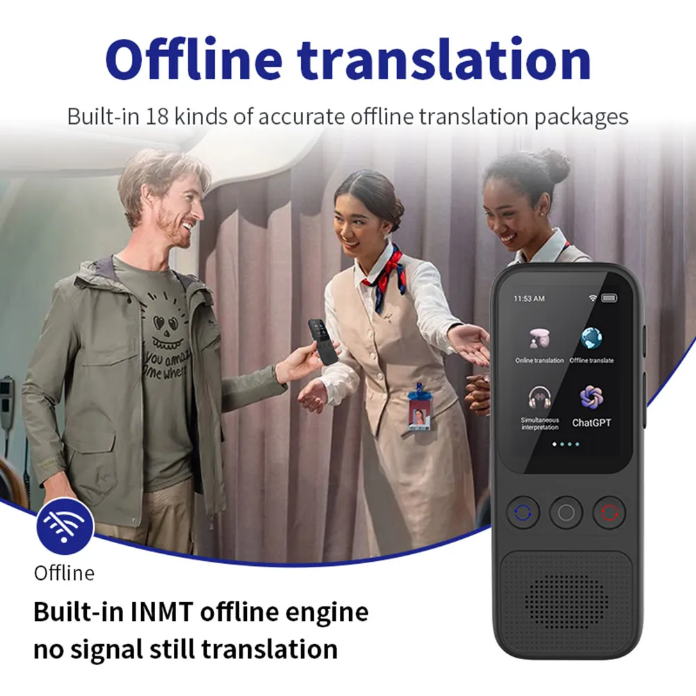 Language Translator Device with Display Screen, Portable Two-Way ...