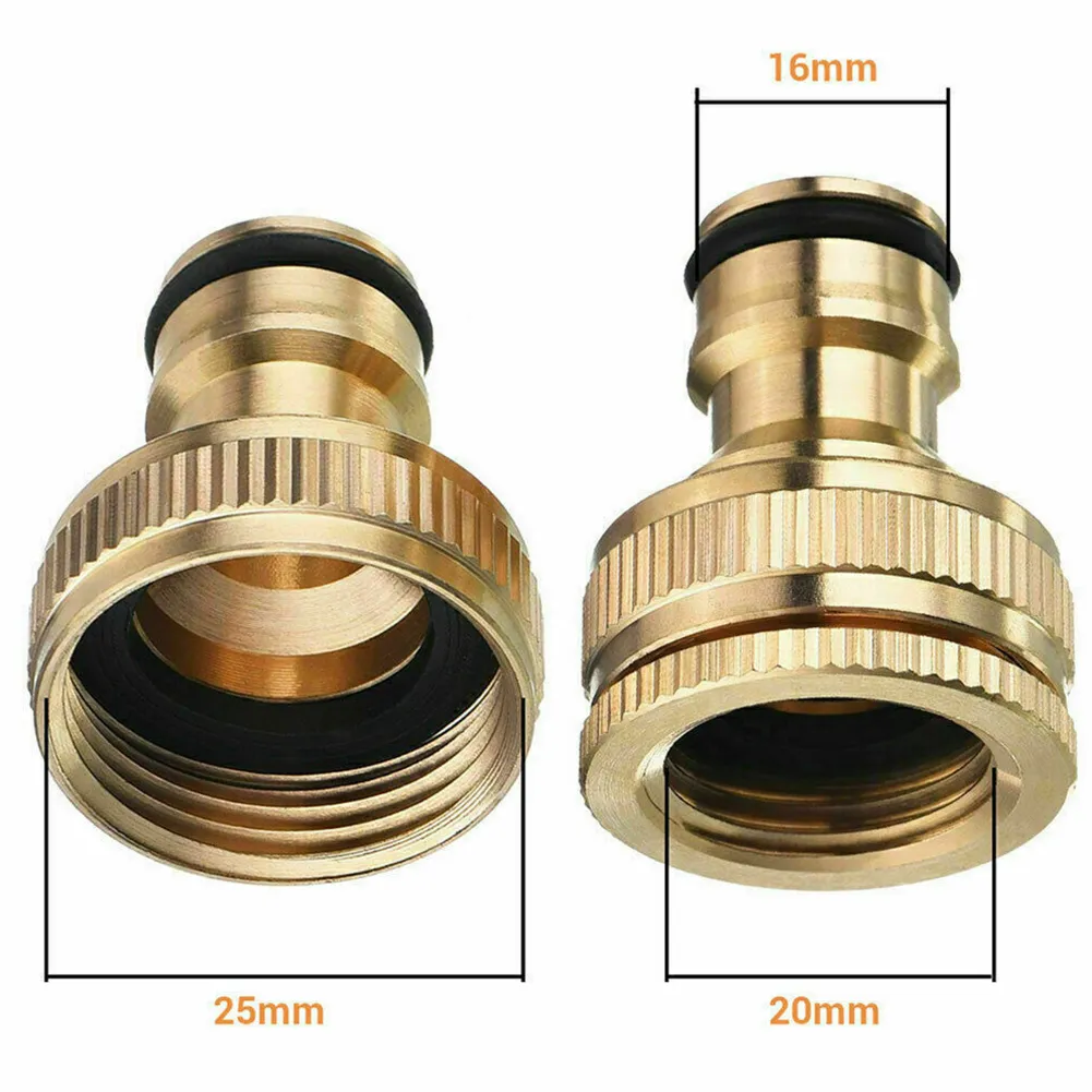 Water Pipe Connector Fitting Adaptor 3/4in to 1/2in Brass Hose Tap ...