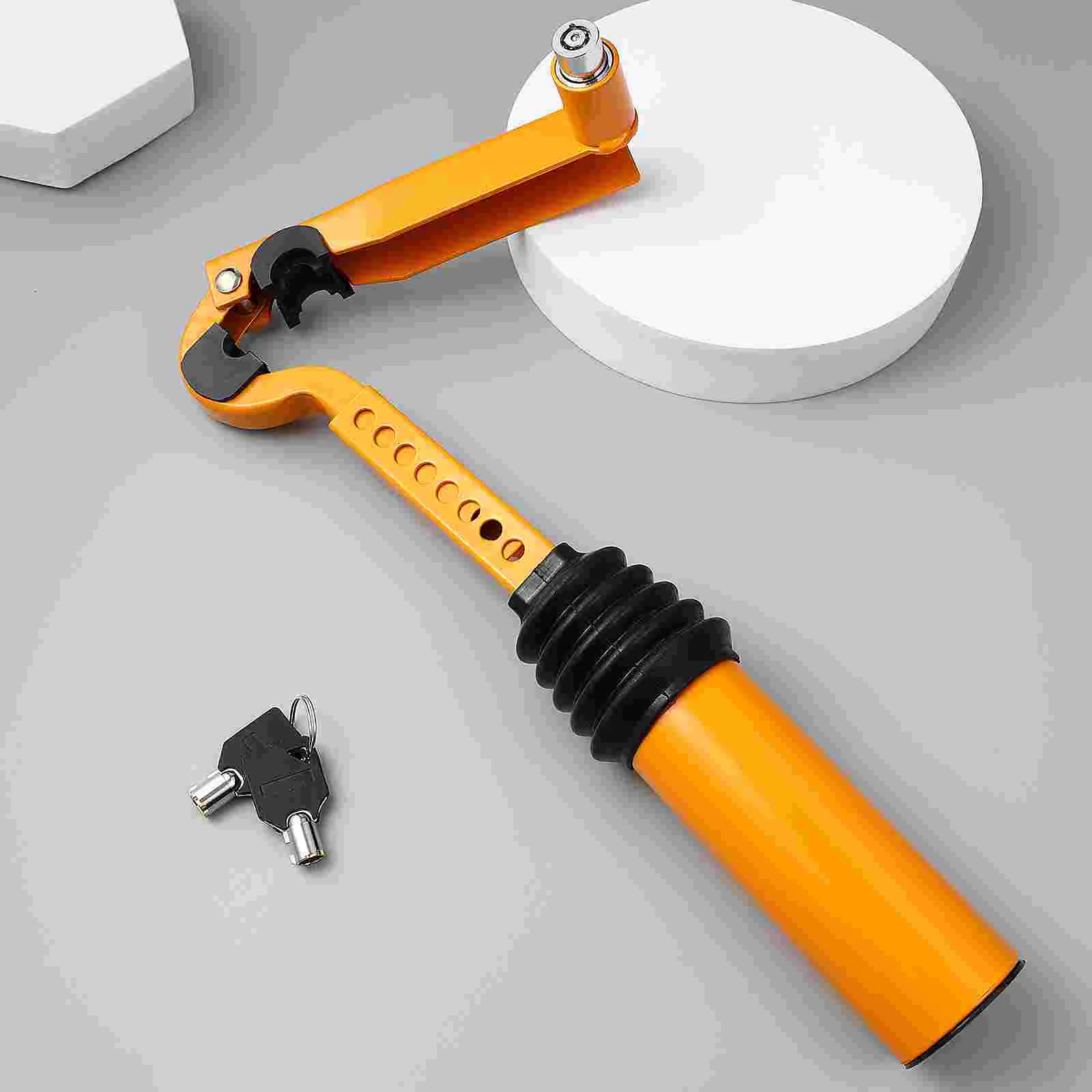 Car Wheel Steering Lock With Handbrake Connection Heavy Duty Anti Theft ...