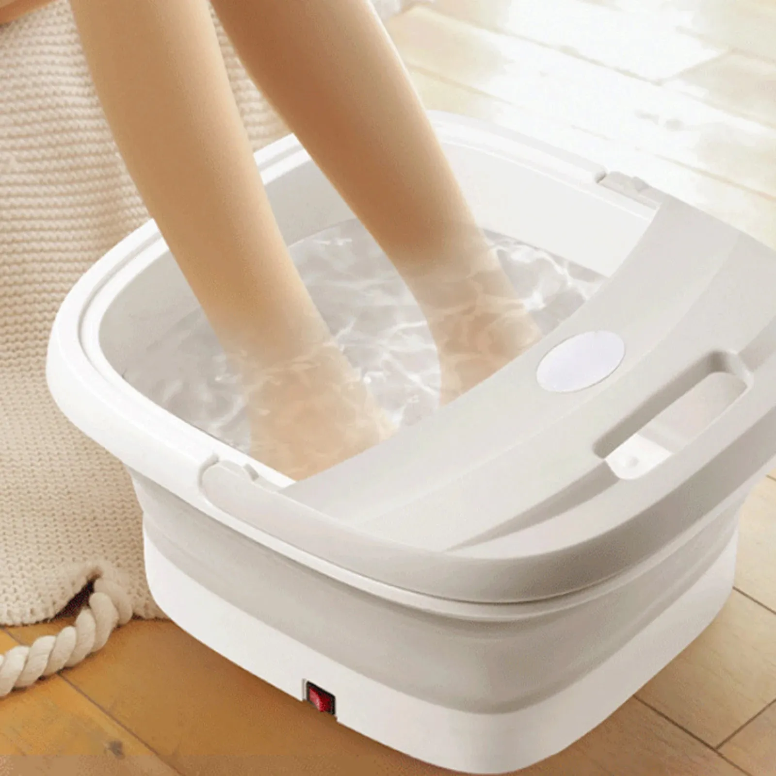 Electric Foot Bath Tub With Massage, Foldable Portable Spa Basin For ...