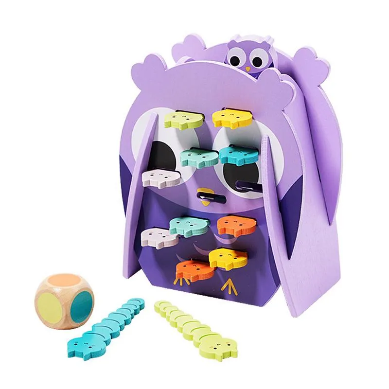 Colorful Stacking Blocks Wooden Owl-Shaped Educational Toys for Fine ...