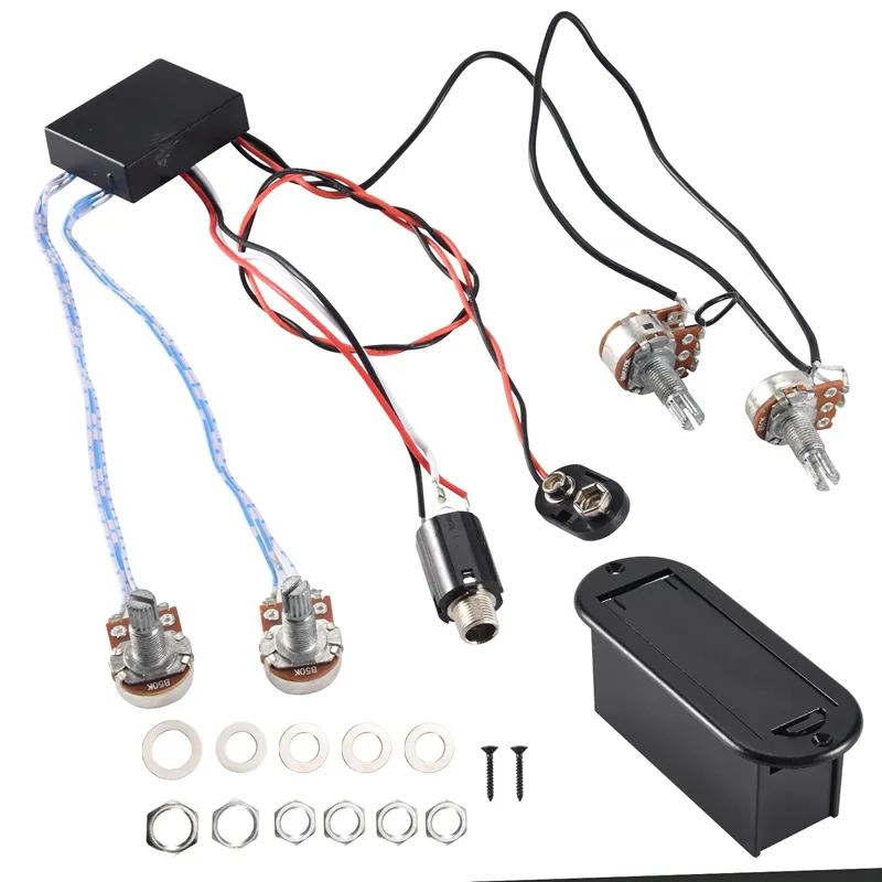 DHgate.com:2-Band Preamp Circuit Pickup Electric Bass Guitar EQ ...