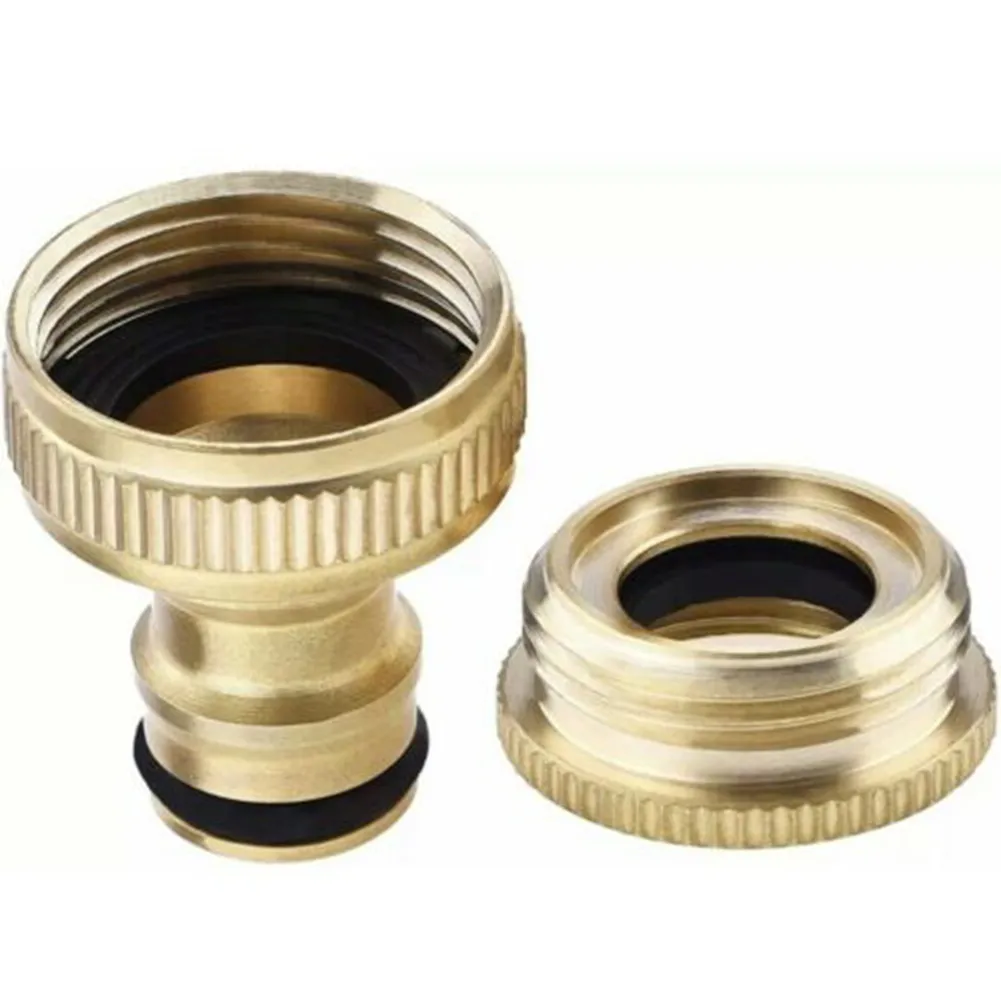 Water Pipe Connector Fitting Adaptor 3/4in to 1/2in Brass Hose Tap ...