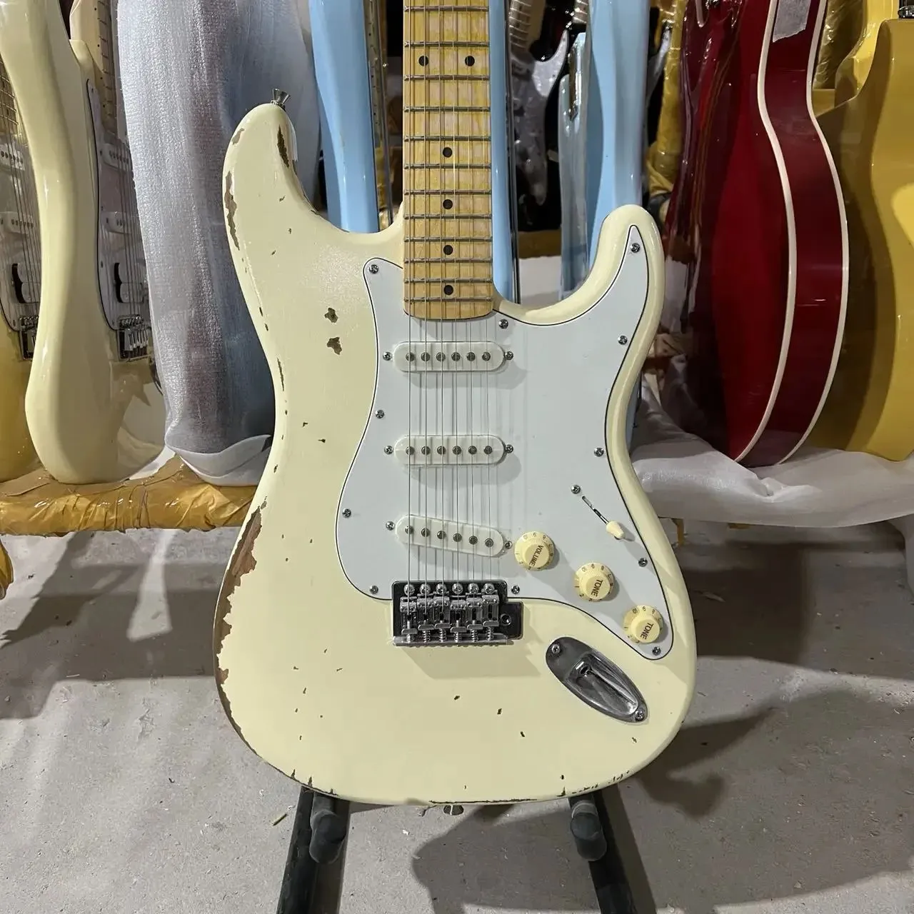 Relic ST Stratocaster Electric Guitar Alder Body, Maple Fingerboard, 6 ...
