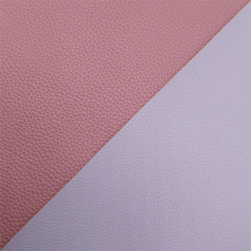 Litchi Embossed Synthetic Leather Faux Leather Vinyl Fabric with Felt ...