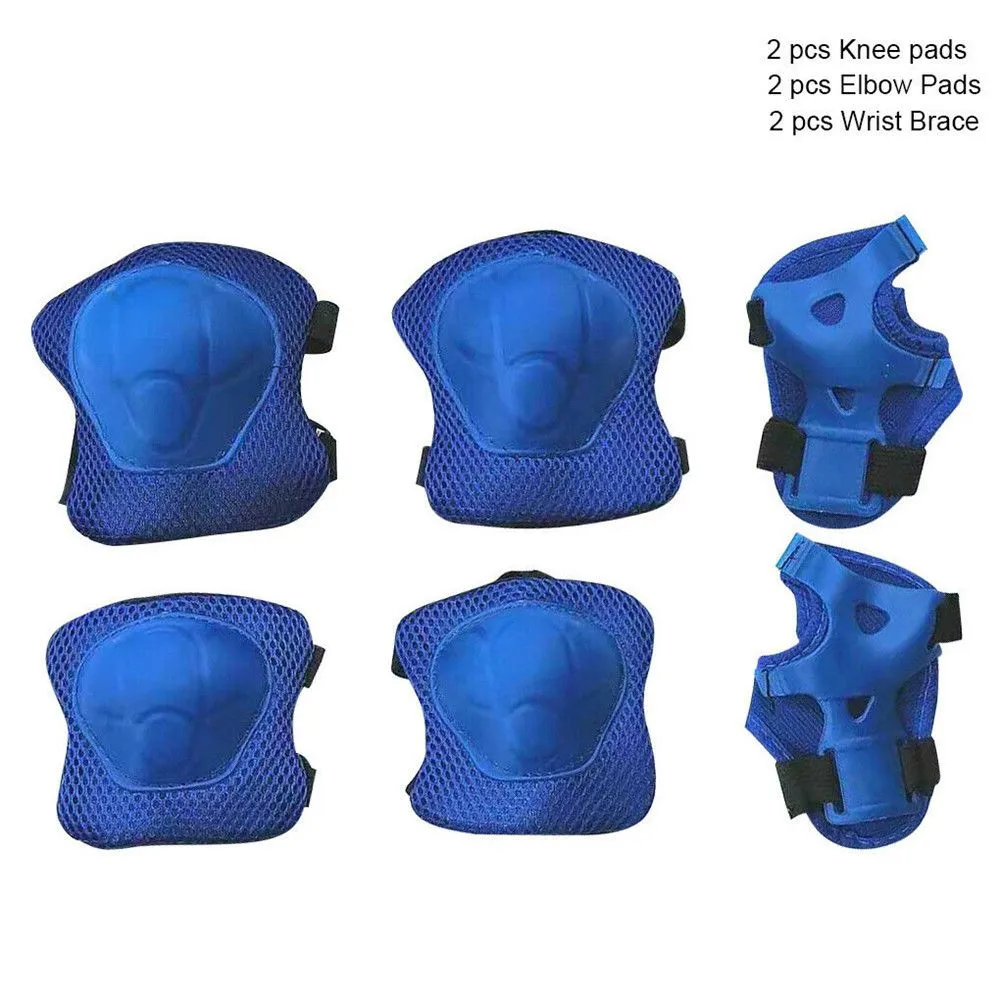 Kids Protective Gear Knee Pads Wrist Elbow Protectors for Skating ...