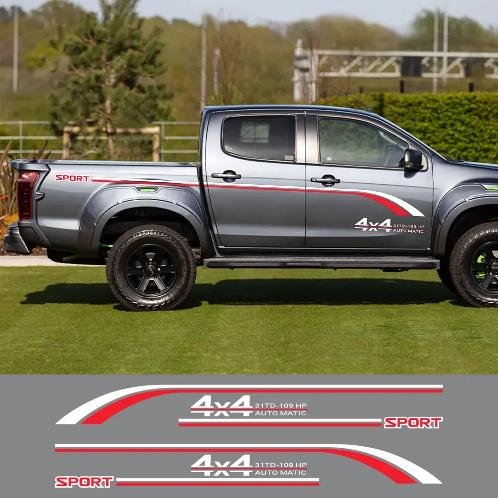 Isuzu D Max Car Stickers: Custom Waist Line Vinyl Decals For Truck Door ...