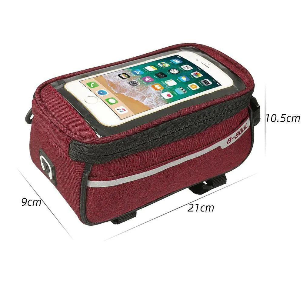 Bike Top Tube Bag Waterproof 6 Inch Phone Case Storage Touch Screen MTB ...