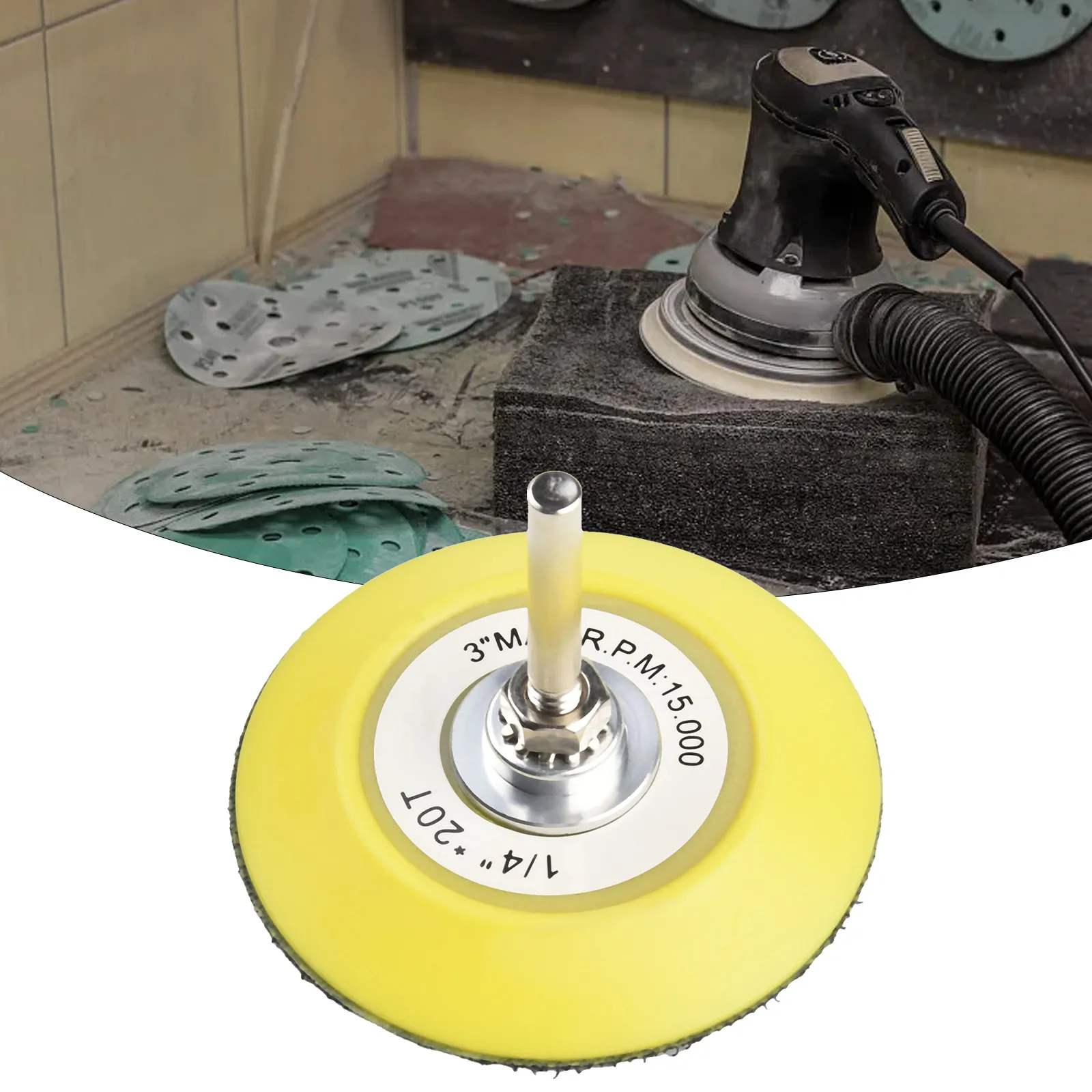 3 Inch 75mm Polishing Sanding Disc Backing Pads Hook and Loop Backing ...