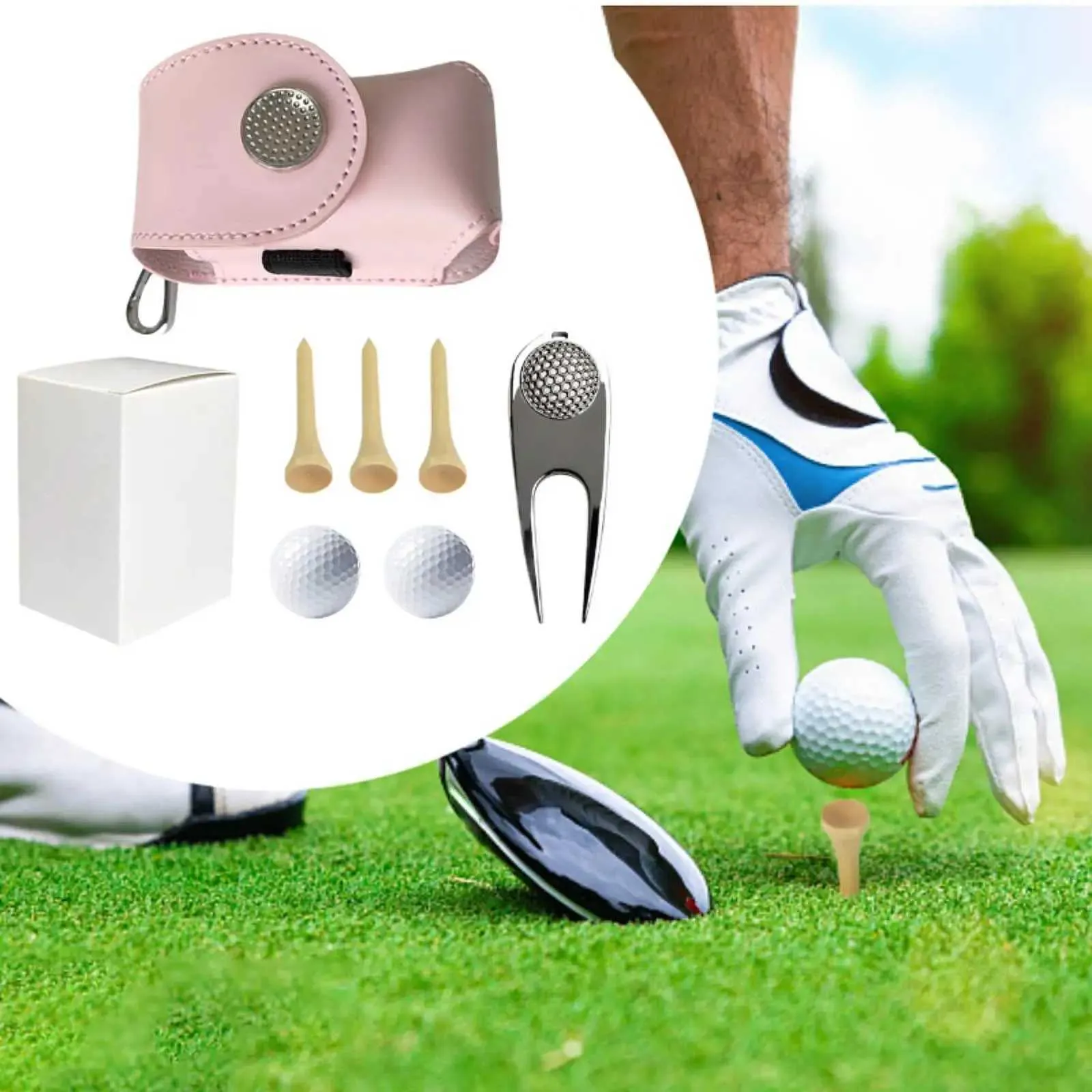 Ball Bag Lightweight Portable with Divot Tool, Small Tee Holder Pouch ...
