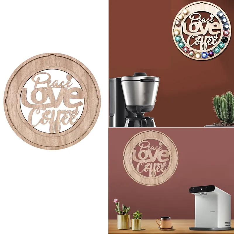 Wooden Coffee Capsule Holder Retro Wall-Mounted Coffee Pod Rack ...