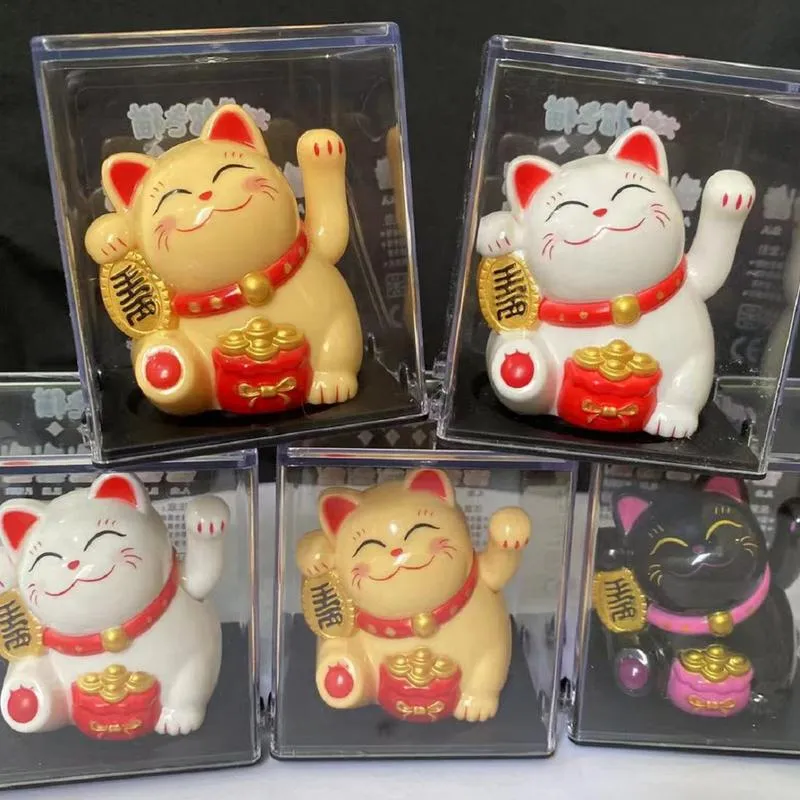 Chinese Cat Swing Car Gypsum Decoration Solar Powered, Vivid, And ...