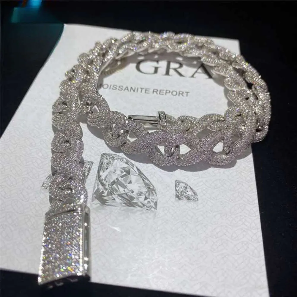 Iced Out Moissanite Cuban Link Crystal Chain With... From Cc_jewelry01 ...