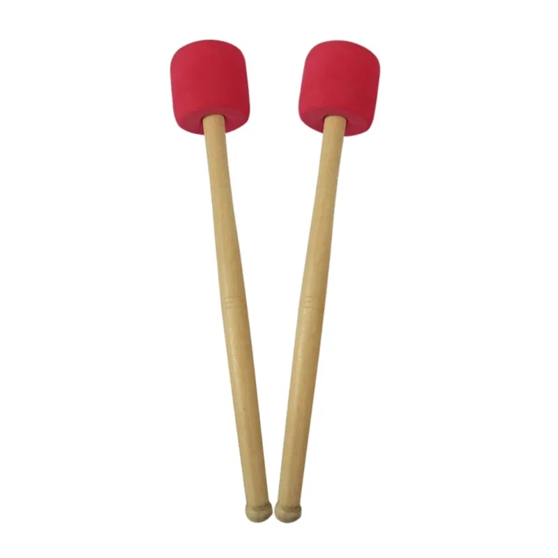 Wood Drumsticks With Foam Head Durable Marching Band Mallets For Snare ...