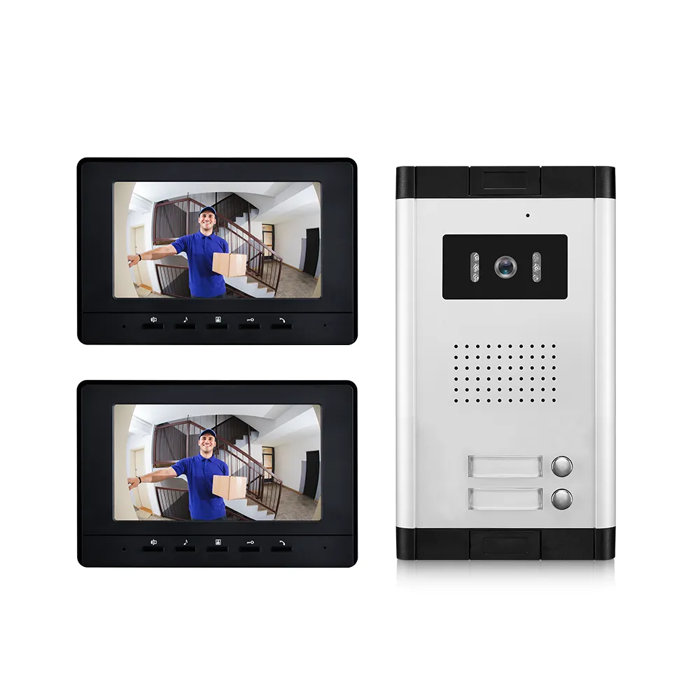 Wired Video Intercom System with Door Camera for Home, Villa, and ...