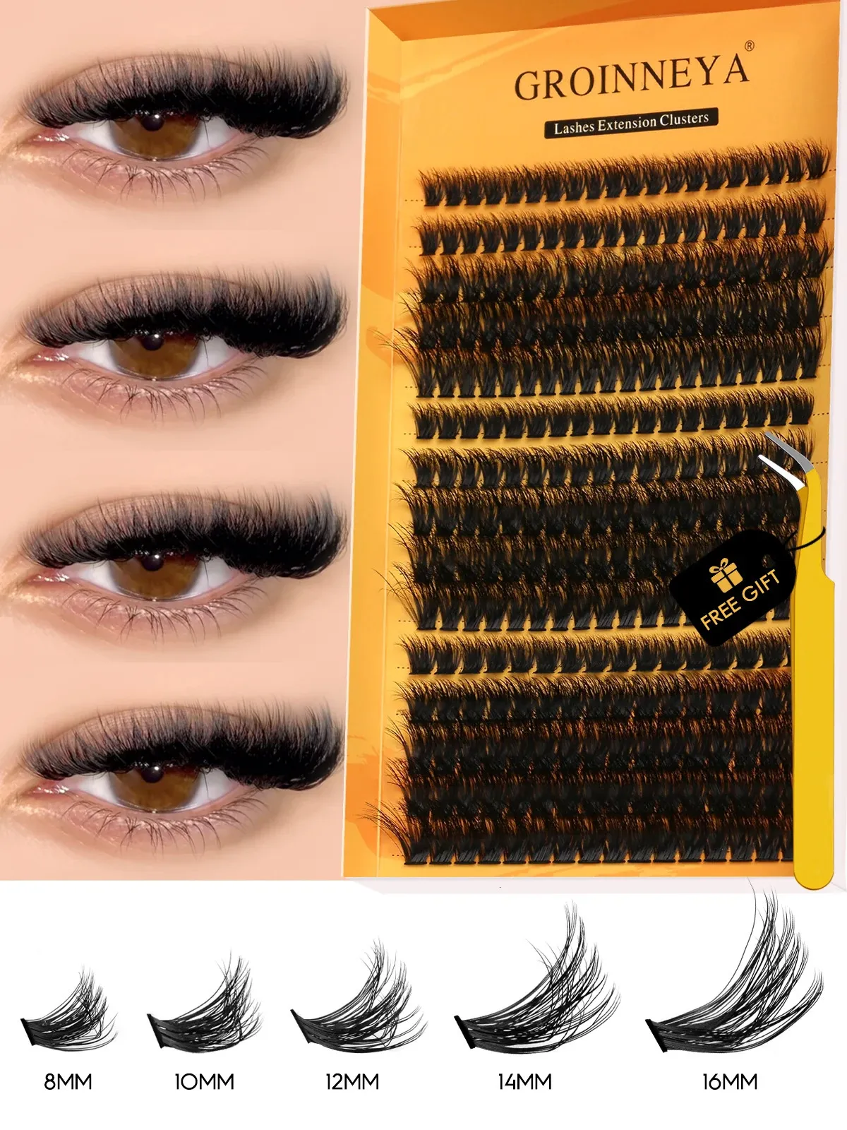 Fluffy Cluster Lashes At Home Kit Thick 60 100D Volume Eyelash ...