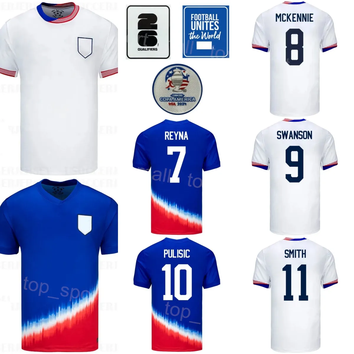 US Soccer Jersey 2025 Haji Wright #14, Tyler Adams #4, Antonee Robinson ...
